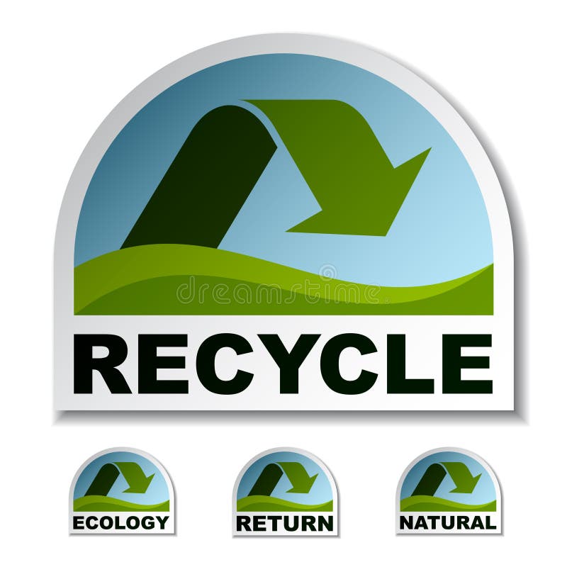 Recycle symbol stock illustration. Illustration of design - 6283939