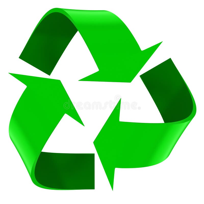 Recycle Green Ecology Symbol On A White Background Stock Illustration ...