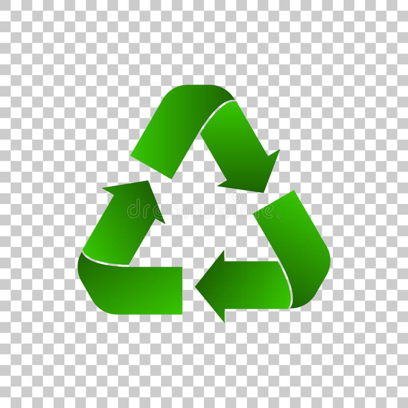 Recycle Green Sign Isolated. Flat Icon Stock Vector - Illustration of ...