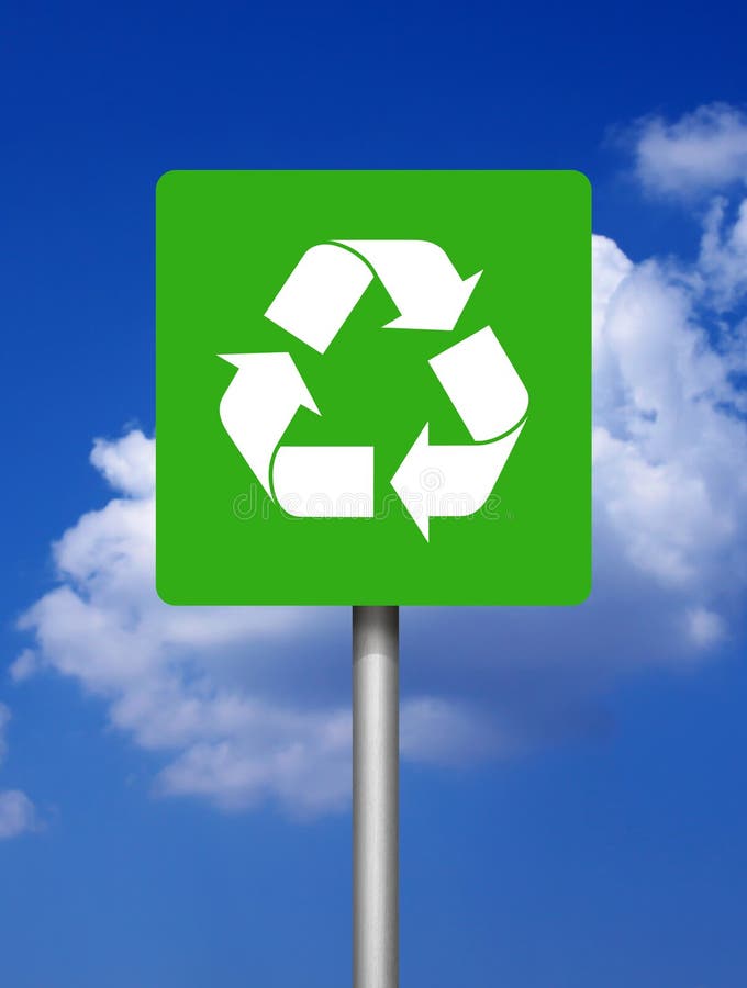 Recycle Sign stock photo. Image of recyclable, clouds - 6197884