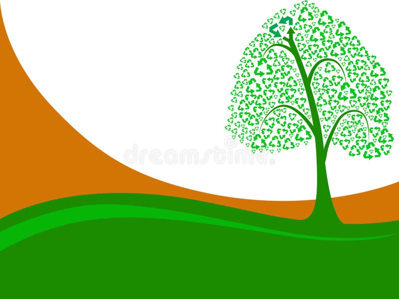 Recycle green tree stock vector. Illustration of field - 24027219