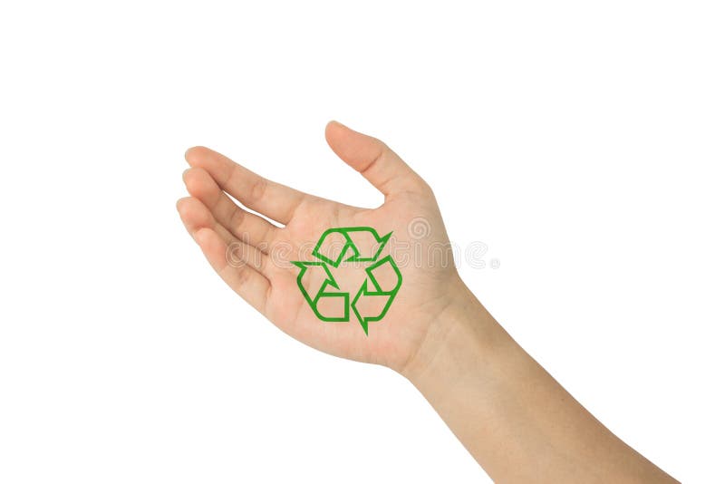 Recycle with in hand stock photo. Image of care, unity - 26947480