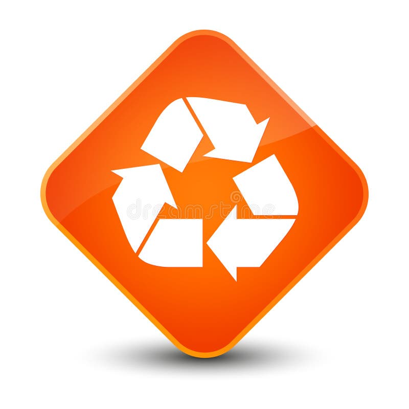 Recycle Bin Icon Yellow Round Button Stock Illustration - Illustration ...