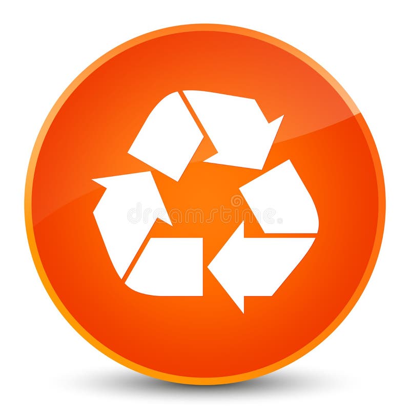 Recycle Icon Elegant Orange Round Button Stock Illustration ...