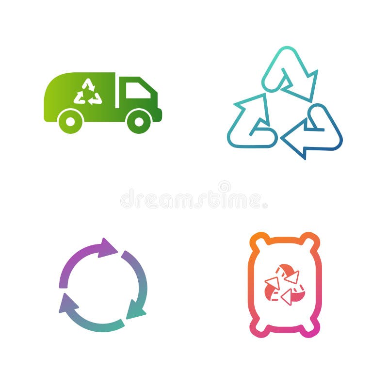 Recycle Icon Logo Concept Vector Template. Simple Logo Vector ...