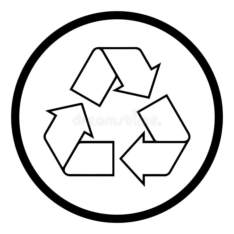Recycle icon logo design stock vector. Illustration of emblem - 334753650