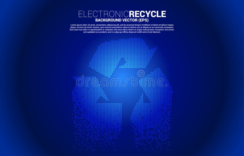Recycle Icon from Pixel Transform. Stock Vector - Illustration of ...
