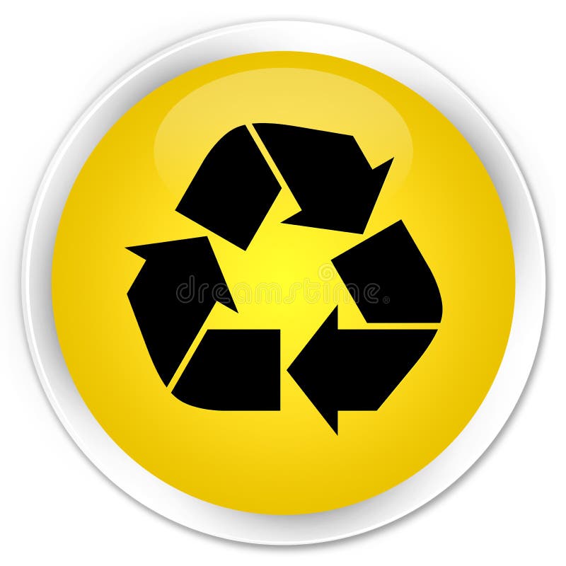 Recycle Bin Icon Premium Red Round Button Stock Illustration ...
