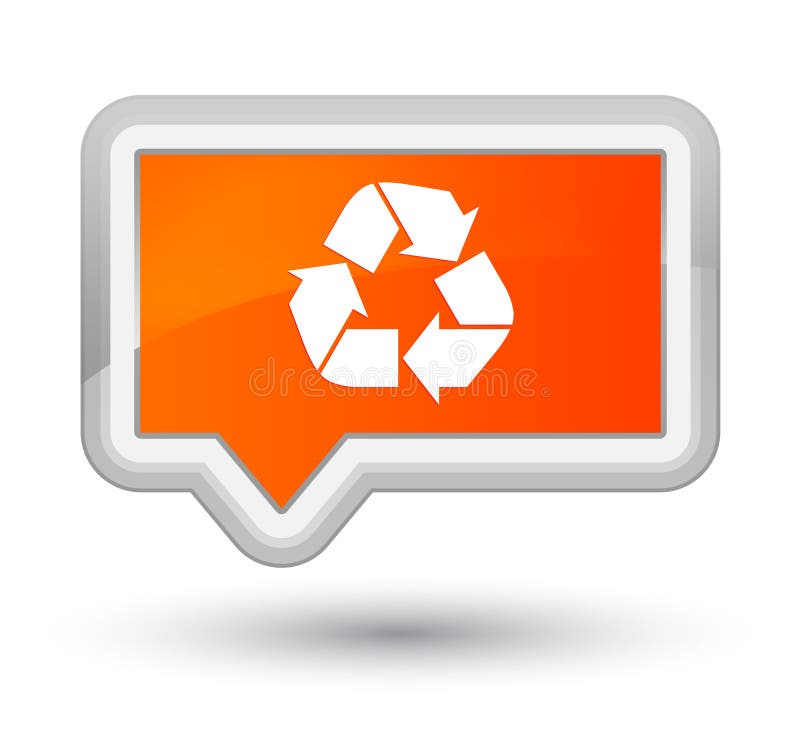 Recycle Icon Prime Orange Banner Button Stock Illustration ...
