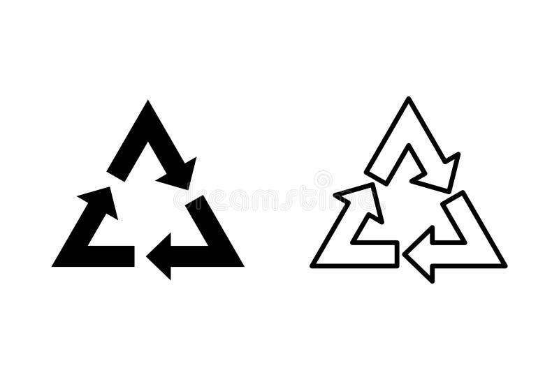 Recycle Icon . Recycling Vector Icon Stock Vector - Illustration of ...