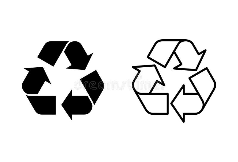 Recycle Icon . Recycling Vector Icon Stock Vector - Illustration of ...