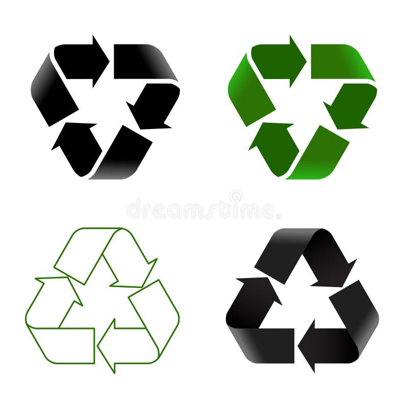 Recycle Signs Icon Set Illustration Stock Illustrations – 1,315 Recycle ...