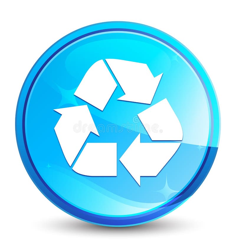 Recycle Icon Splash Natural Blue Round Button Stock Vector ...