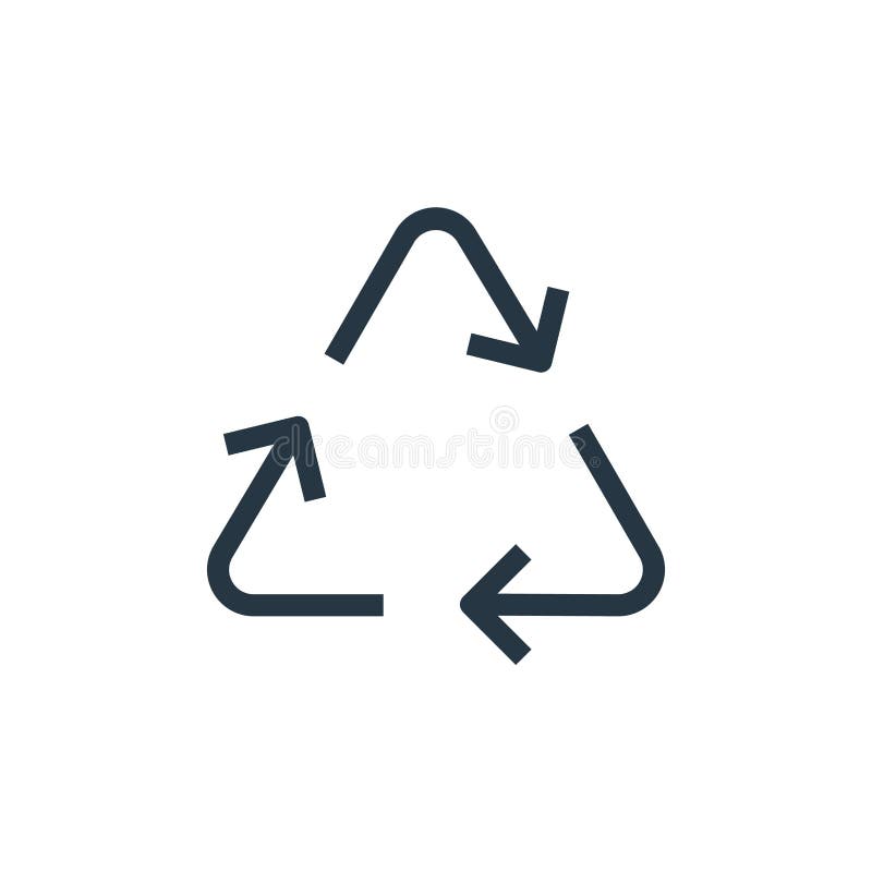 Recycle Icon Vector from Arrow Concept. Thin Line Illustration of ... Recycle Icon Vector from Arrow Concept. Thin Line Illustration of ...