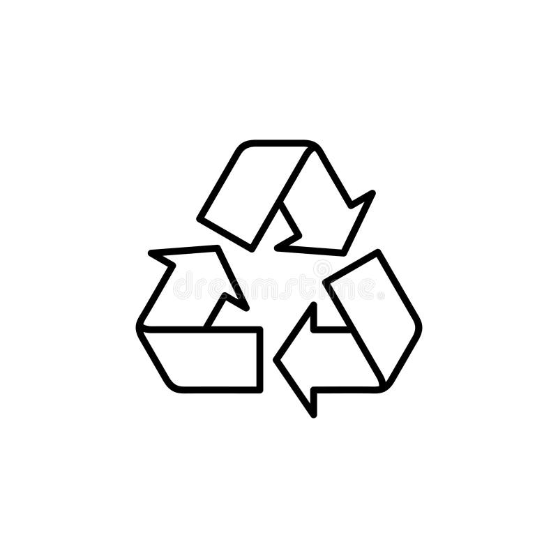 Recycle Icon . Recycling Vector Icon Stock Vector - Illustration of ...