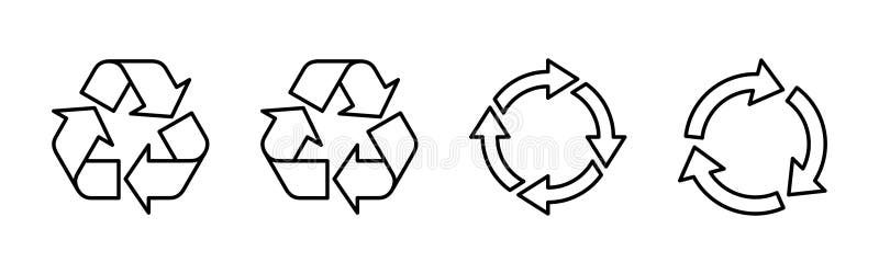 Recycle Icon . Recycling Vector Icon Stock Vector - Illustration of ...