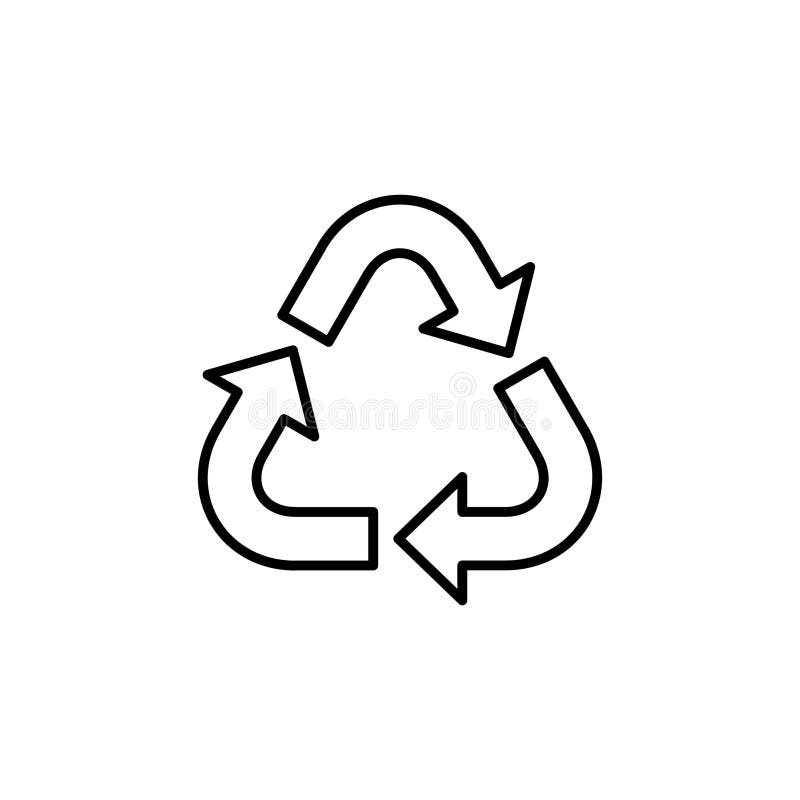 Recycle Icon . Recycling Vector Icon Stock Vector - Illustration of ...