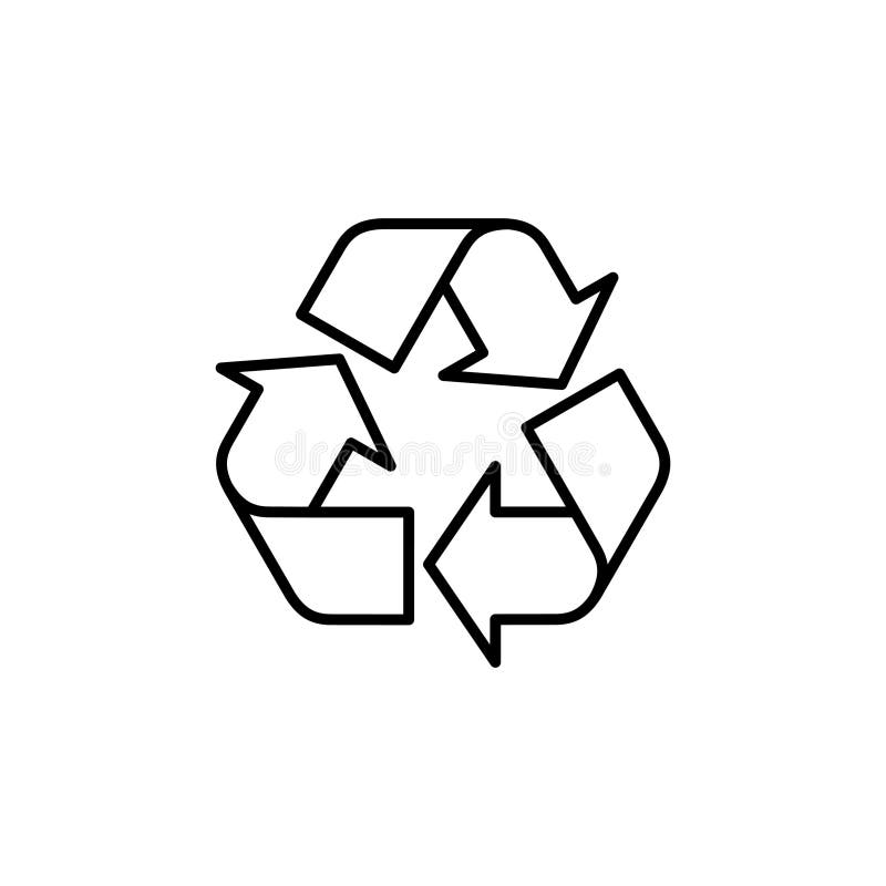 Recycle Icon . Recycling Vector Icon Stock Vector - Illustration of ...