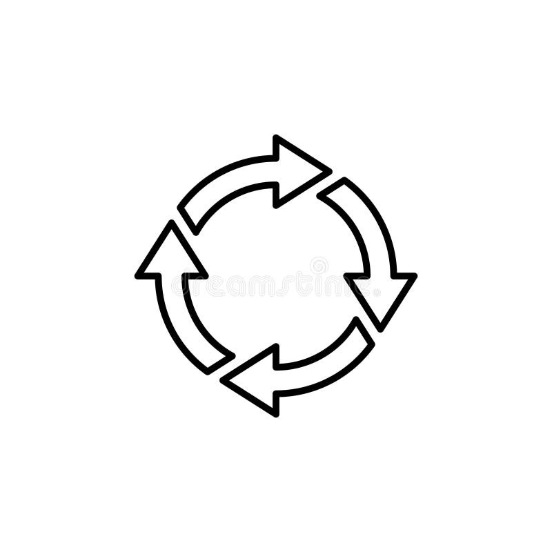 Recycle Icon . Recycling Vector Icon Stock Vector - Illustration of ...