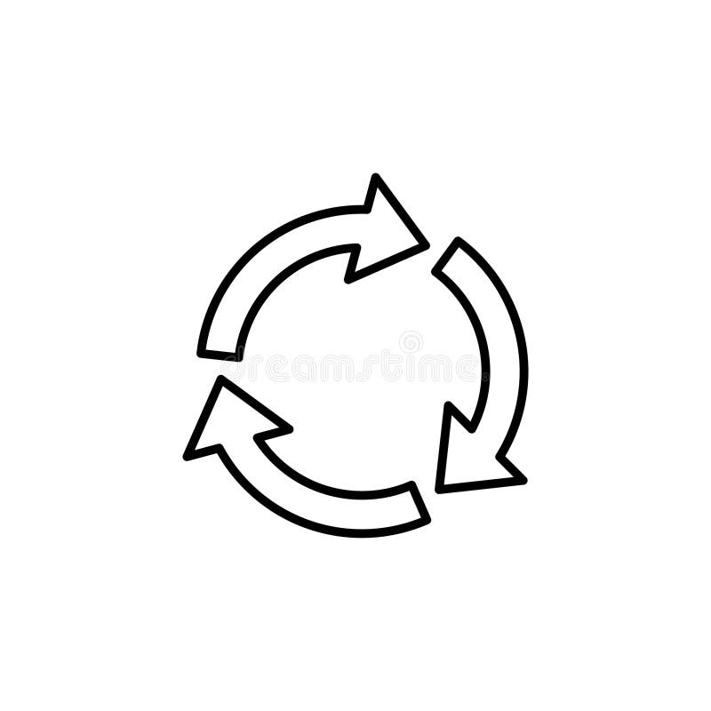 Recycle Icon . Recycling Vector Icon Stock Vector - Illustration of ...