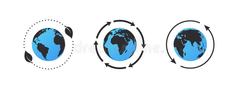 Recycle Icons. Earth Icons. Icons of Recycled Materials. Packaging and ...