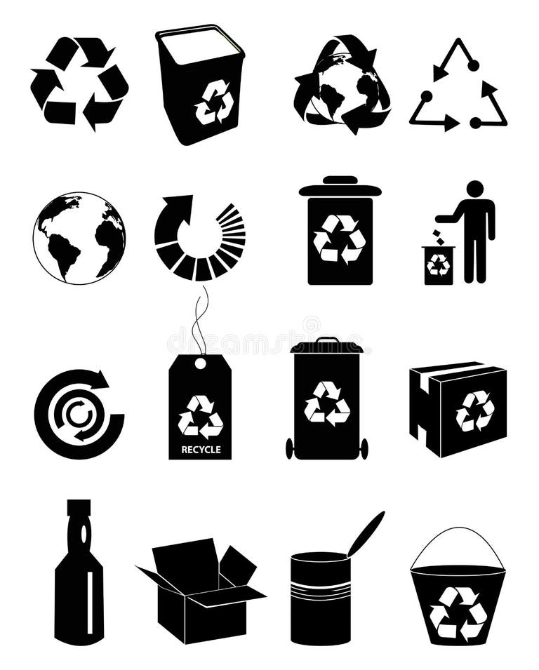 Useful Recycle Icons Stock Illustrations – 82 Useful Recycle Icons ...