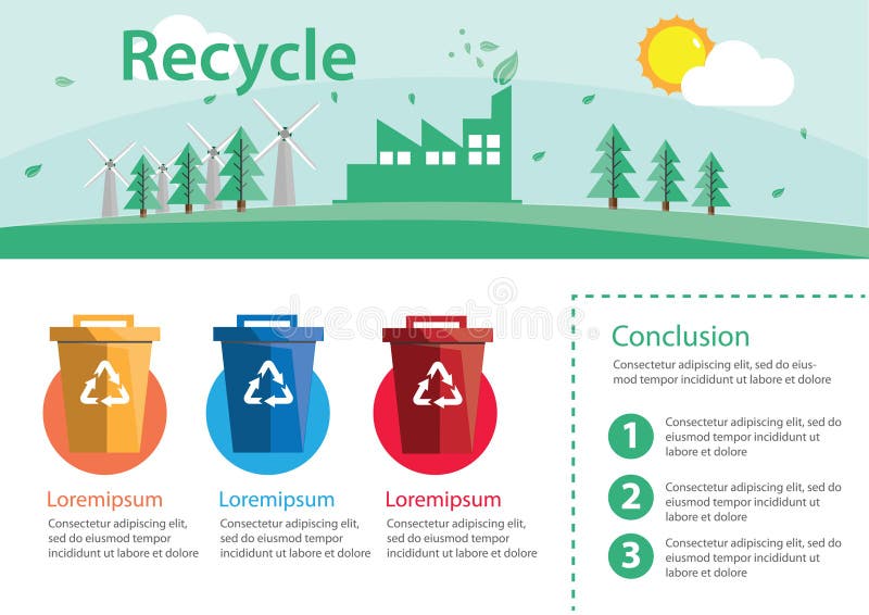 Recycle Infographic. Vector Illustration Decorative Design Stock Vector ...