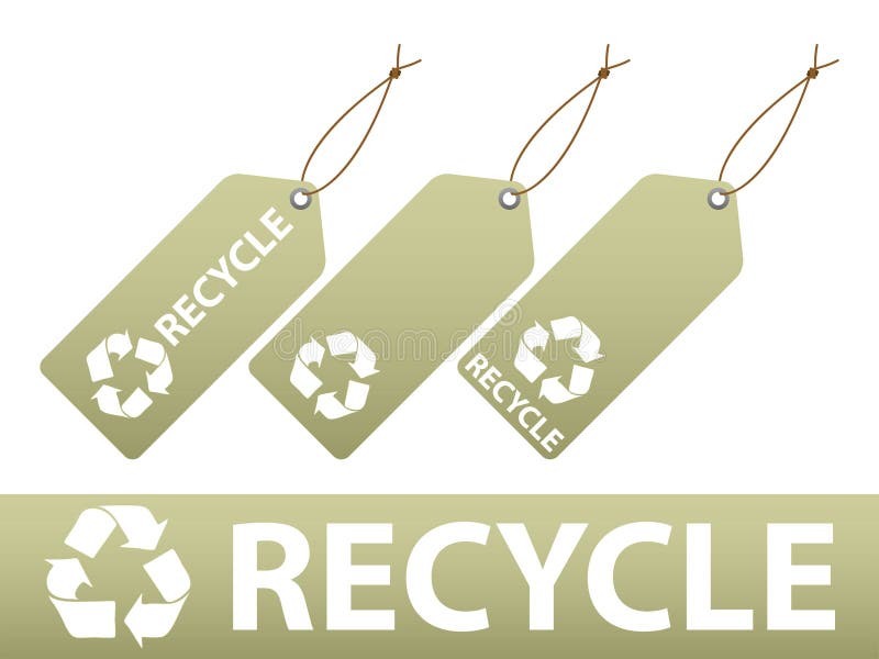 Recycle Labels stock vector. Illustration of badge, symbol - 10323625