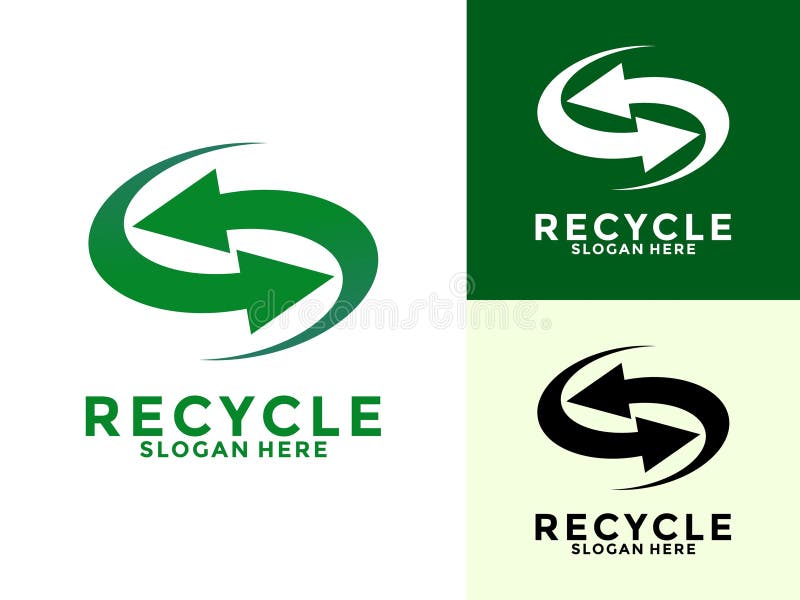 Recycle with Letter S, Recycling Ecology Logo, Eco and Save Planet Logo ...