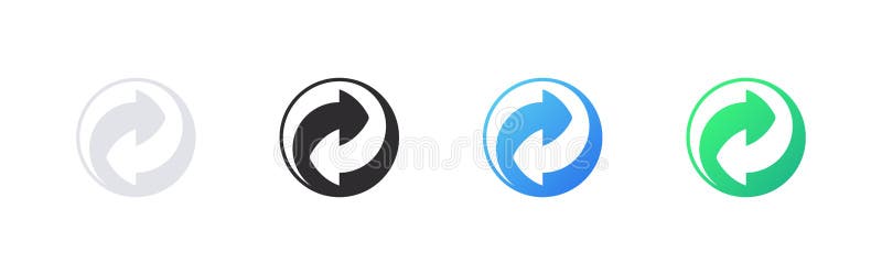 Recycle Logo. Icons of Recycled Materials. Packaging and Recycling ...