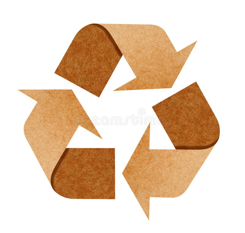 Recycle Logo from Recycle Paper on White Stock Illustration ...