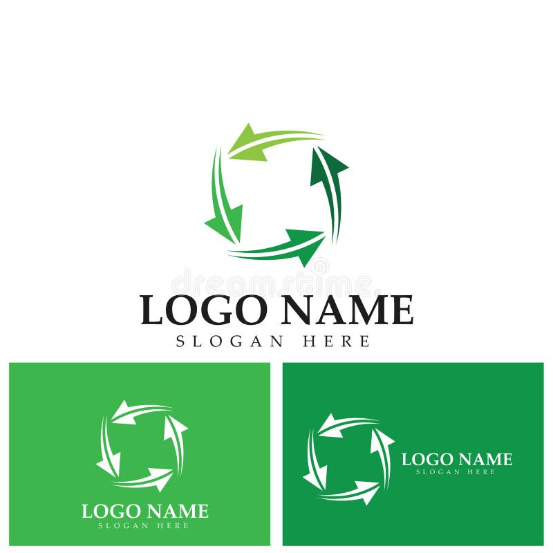 Recycle Logo Template or Icon Vector Design. Stock Vector ...