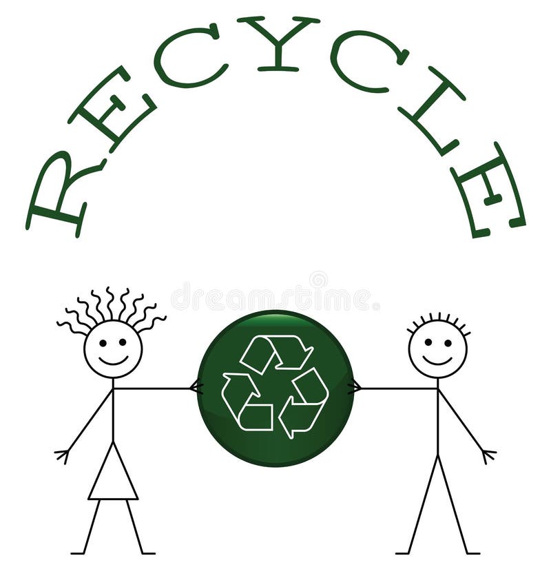 Recycle message stock vector. Illustration of recycle - 17995531