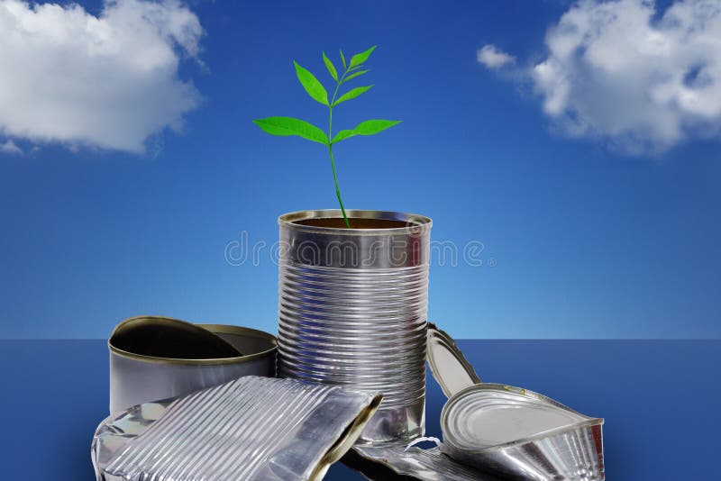 Recycle metal cans concept stock photo. Image of iron - 12758848