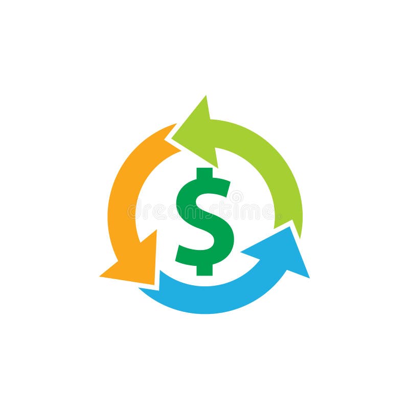 Recycle Money Logo Icon Design Stock Vector - Illustration of modern ...