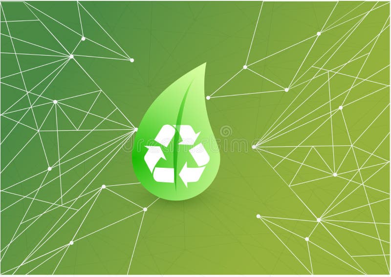 Recycle Nature Green Leave Illustration Stock Illustration ...