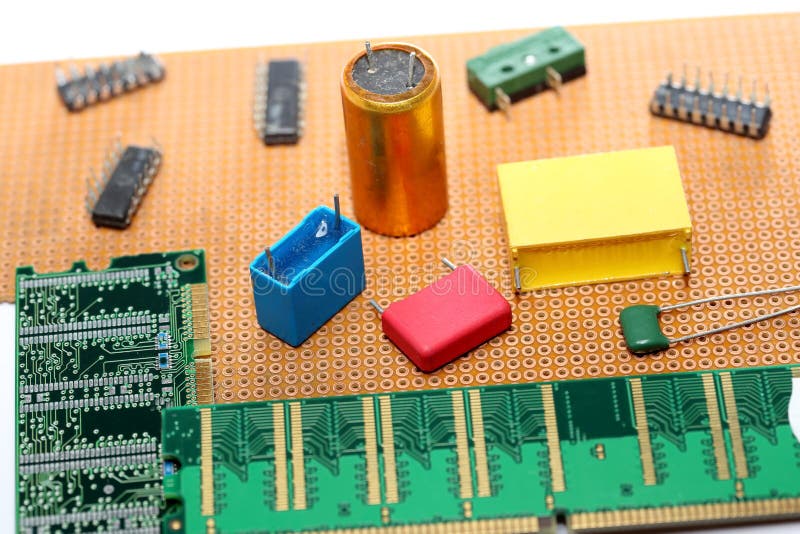 Recycle Old Electronics Pcb Components Stock Photo - Image of equipment ...