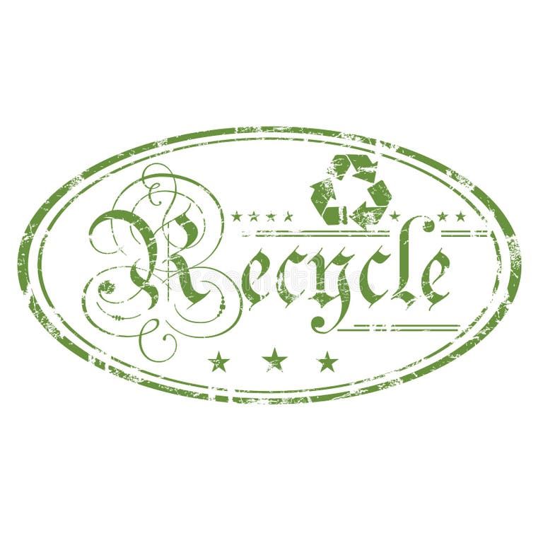 Recycle oval stamp stock vector. Illustration of earth - 7987611