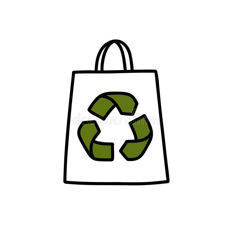 Recycle Packaging Doodle Icon, Vector Color Line Illustration Stock ...
