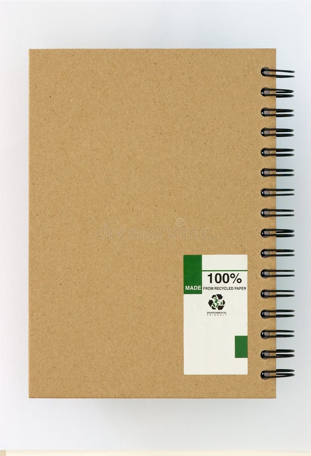 Recycle Paper Notebook Open Two Pages Stock Image - Image of notepad ...