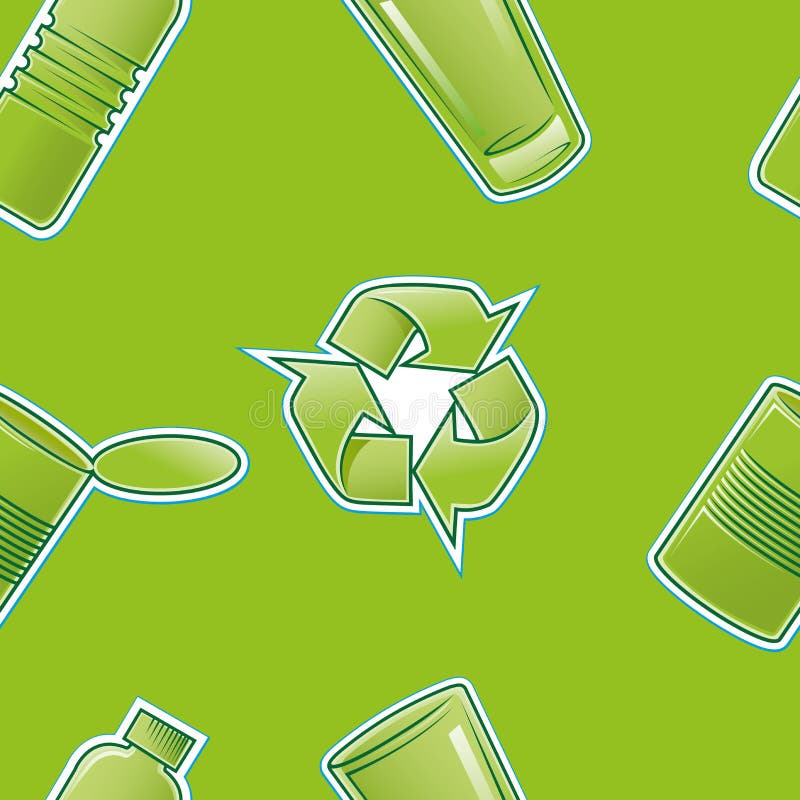 Recycle Pattern Repeat stock vector. Illustration of metal - 19808357