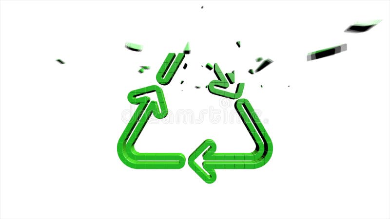 Recycle Pixel Icon. Save the Planet. Animation with Rotating. Motion ...