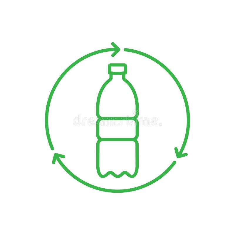 Recycle Plastic Bottle Icon. Bottle with Recycle Symbol Stock Vector ...