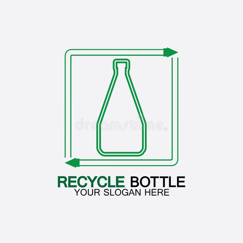 Recycle Plastic Bottle Logo Icon Vector Illustration Design.Bottle with ...