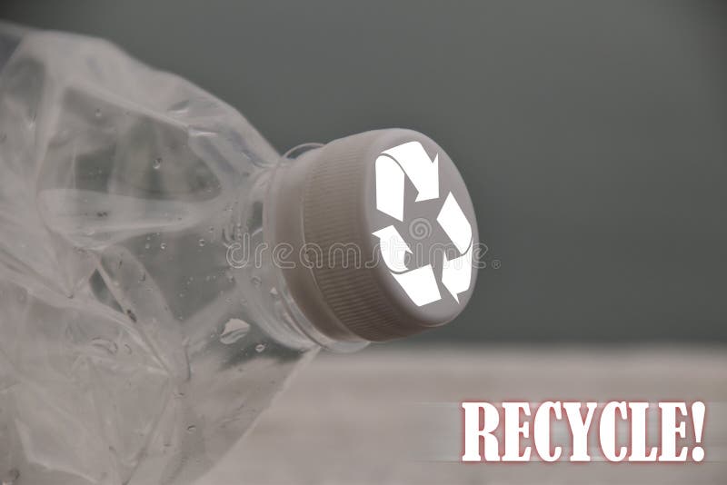 Recycle, warning message stock image. Image of bottle - 138702579