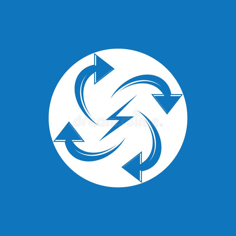 Recycle Power Logo Vector Template Illustration Stock Illustration ...