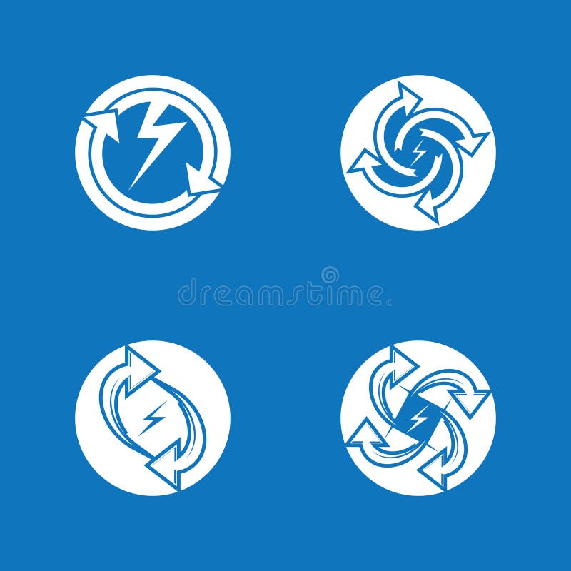 Recycle Power Logo Vector Template Illustration Stock Illustration ...