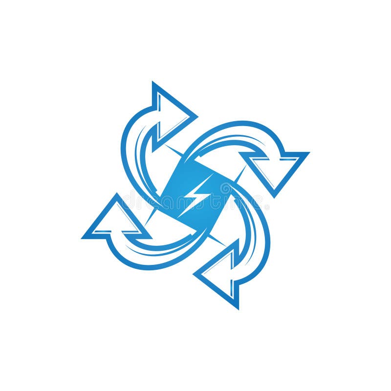 Recycle Power Logo Vector Template Illustration Stock Illustration ...