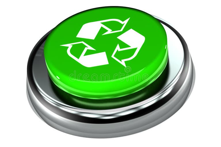 Recycle Push Button stock illustration. Illustration of sell - 18011679