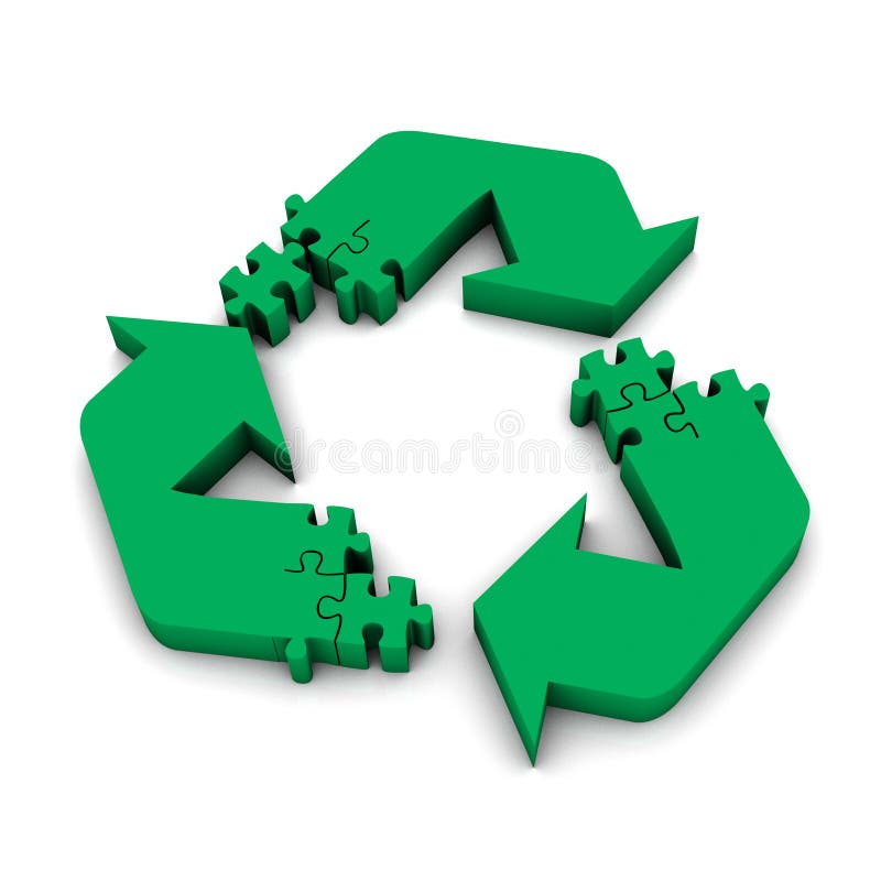 Recycle puzzle stock illustration. Illustration of system - 12113226